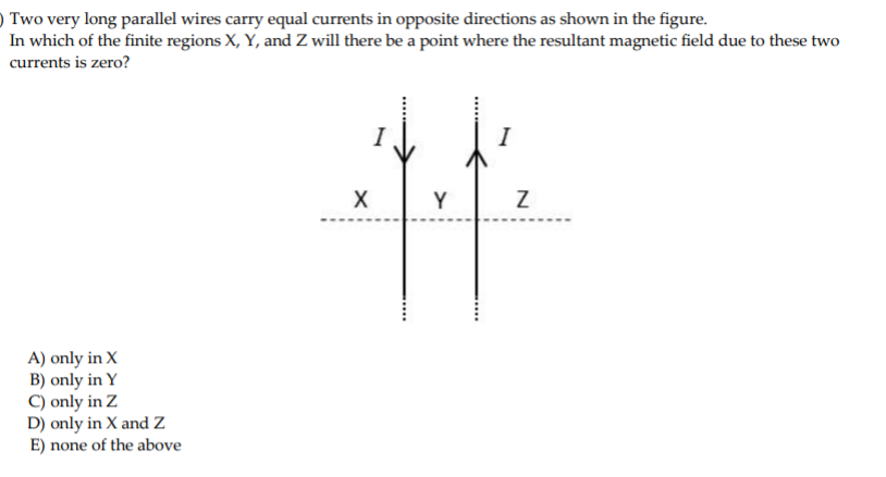 Solved Two very long parallel wires carry equal currents in | Chegg.com