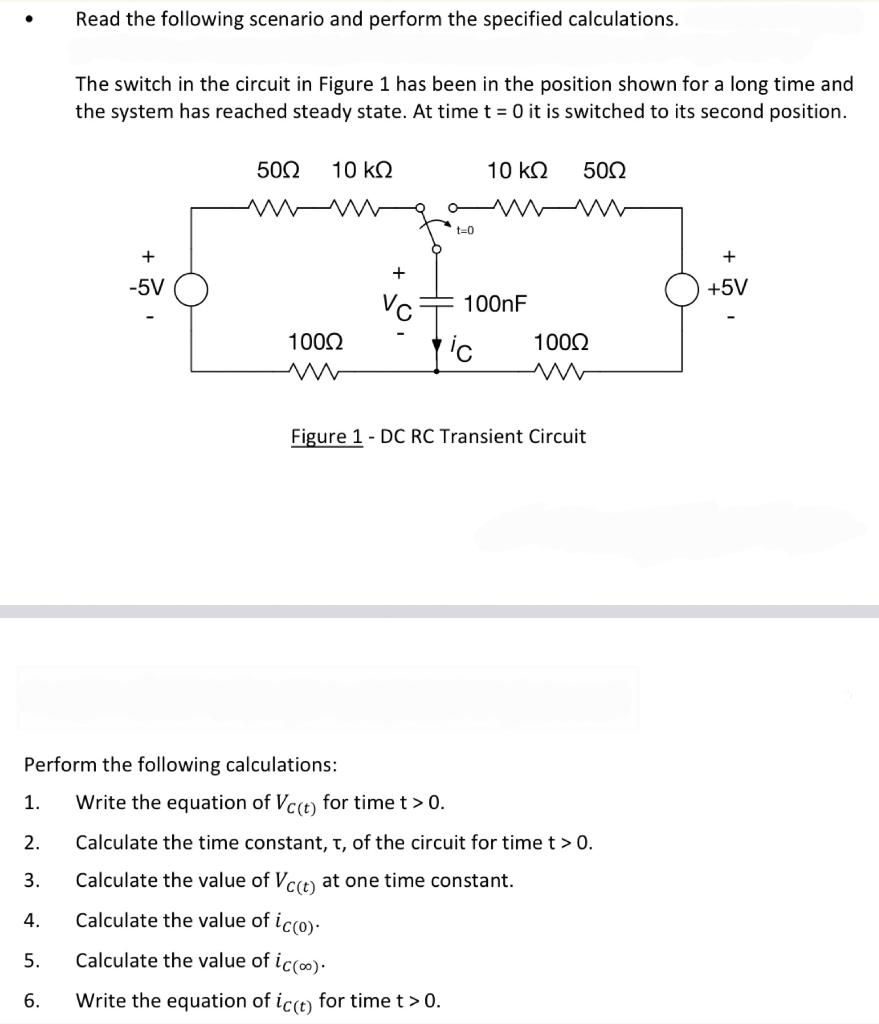 Solved Electrical Engineering Circuit Theory Dc Rc 