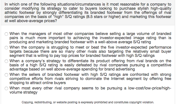 Solved: In Which One Of The Following Situations/circumsta... | Chegg.com