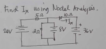 Solved Find Ix using Nodal Aralysis. | Chegg.com