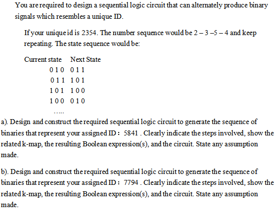 You are required to design a sequential logic circuit | Chegg.com
