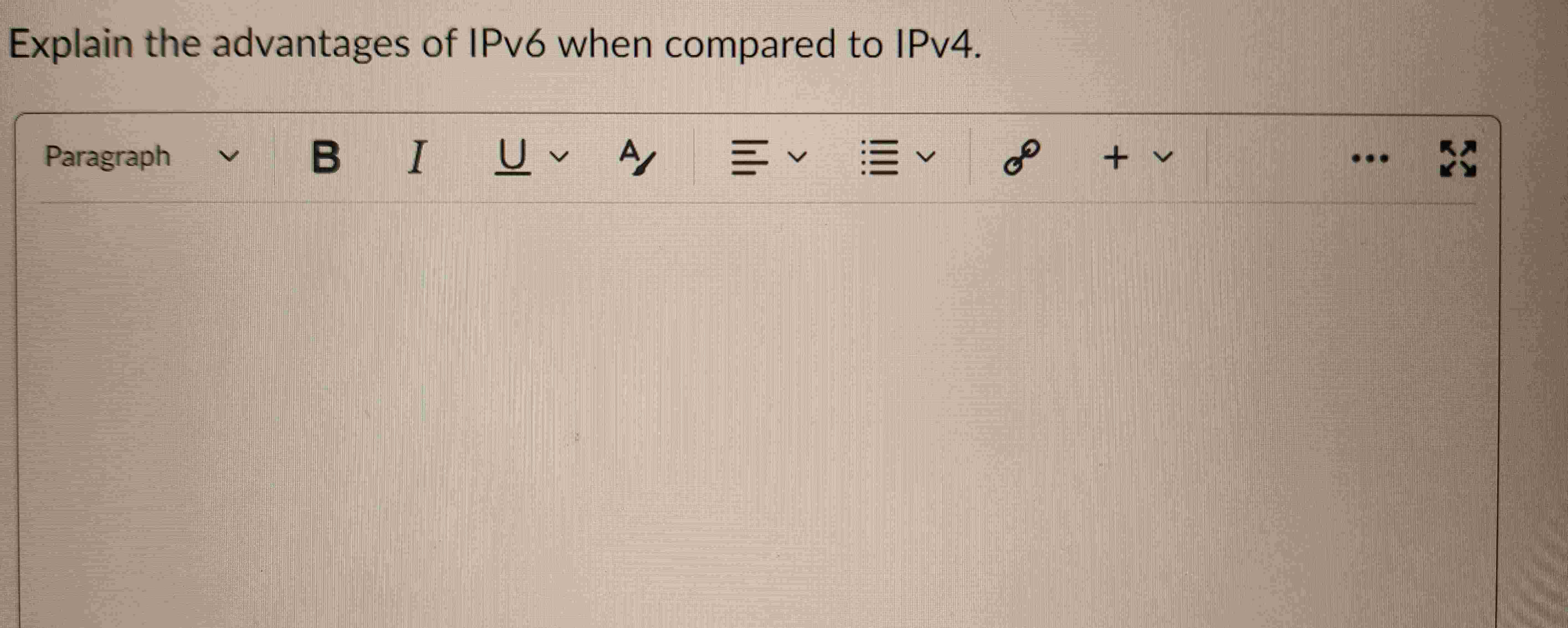 Solved by an EXPERT Explain the advantages of IPv6 ﻿when compared to | Chegg.com