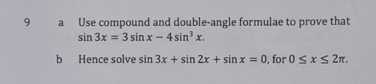 Solved a Use compound and double-angle formulae to prove | Chegg.com