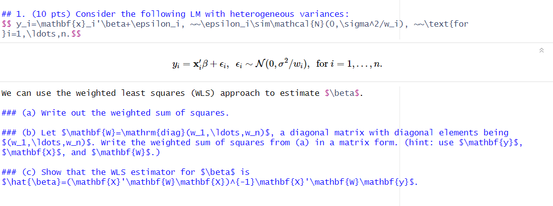 Solved \#\# 1. (10 pts) Consider the following LM with | Chegg.com