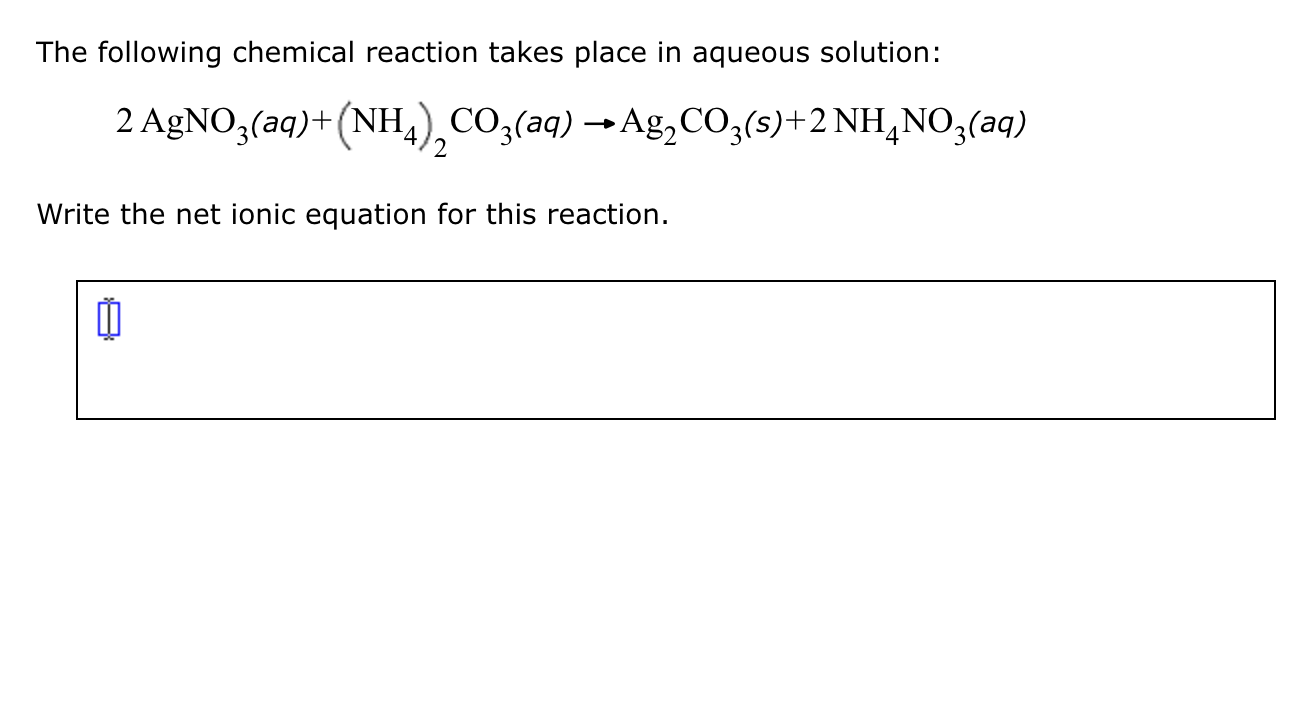 Solved The following chemical reaction takes place in | Chegg.com