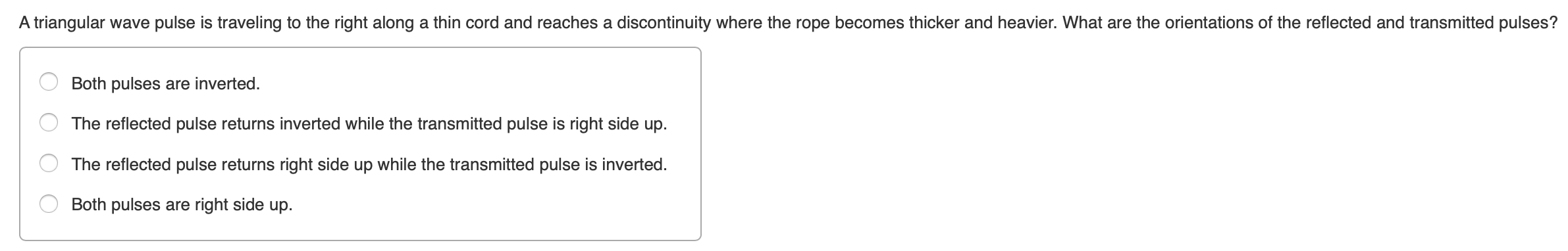 Solved A triangular wave pulse is traveling to the right | Chegg.com