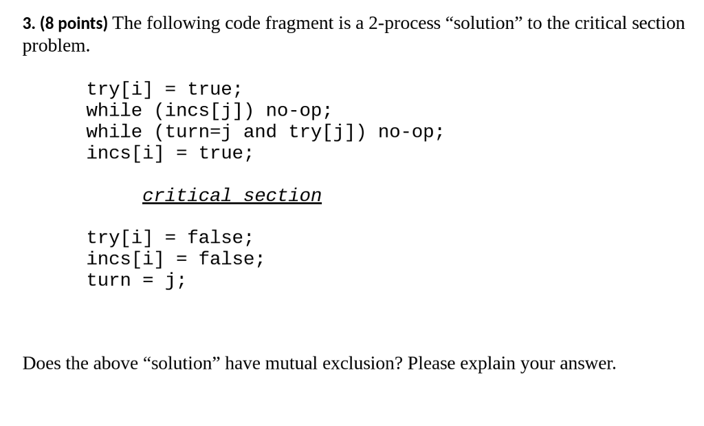Solved 3 8 Points The Following Code Fragment Is A