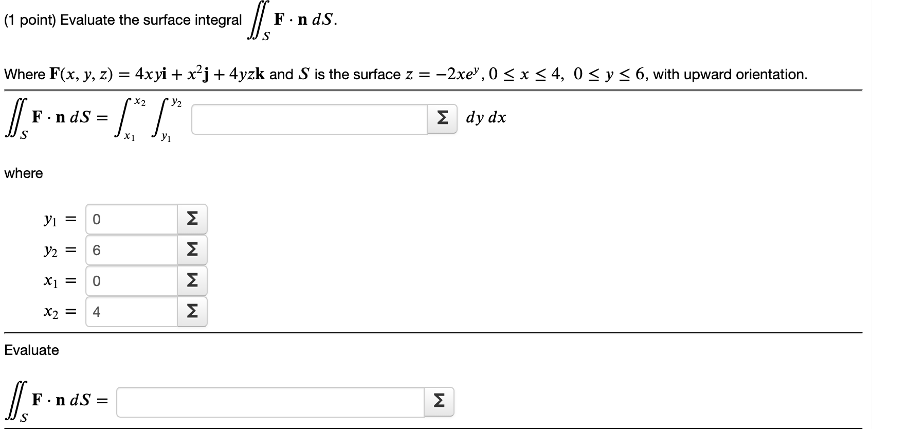 Solved (1 point) Evaluate the surface integral || FindS. | Chegg.com Solved (1 point) Evaluate the surface integral || FindS. | Chegg.com