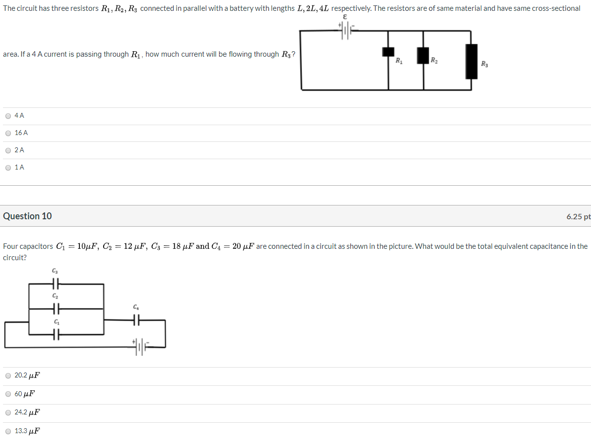 Solved The circuit has three resistors R1, R2, R3 connected | Chegg.com