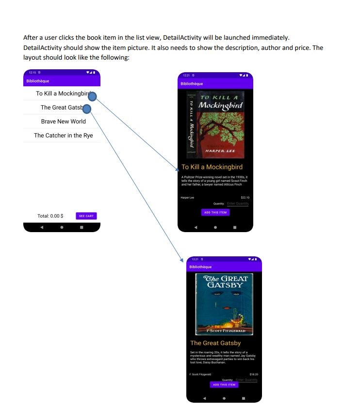 Solved write android studio JAVA code for an e-commerce book | Chegg.com