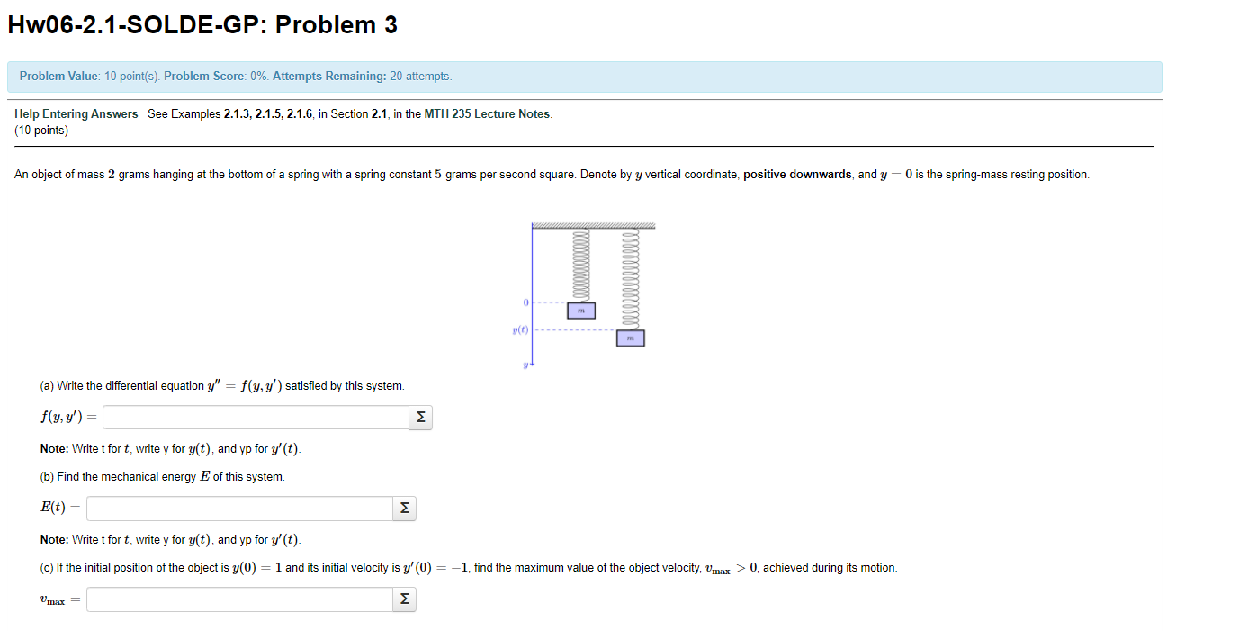 Solved Hw06-2.1-SOLDE-GP: Problem 3 Problem Value: 10 | Chegg.com