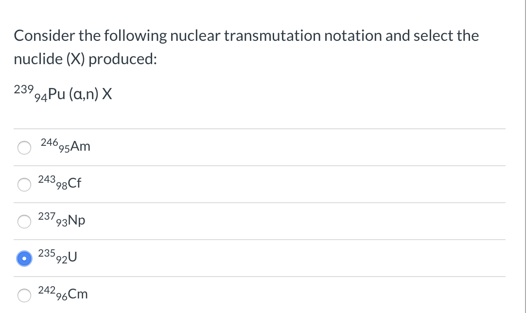Nuclear Transmutation