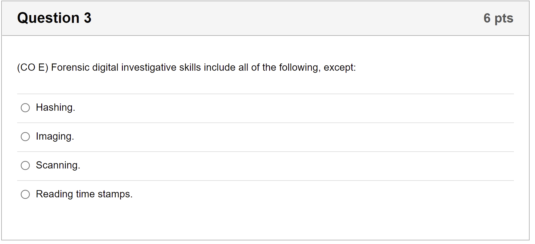 Solved Question 3 (CO E) Forensic digital investigative | Chegg.com Solved Question 3 (CO E) Forensic digital investigative | Chegg.com