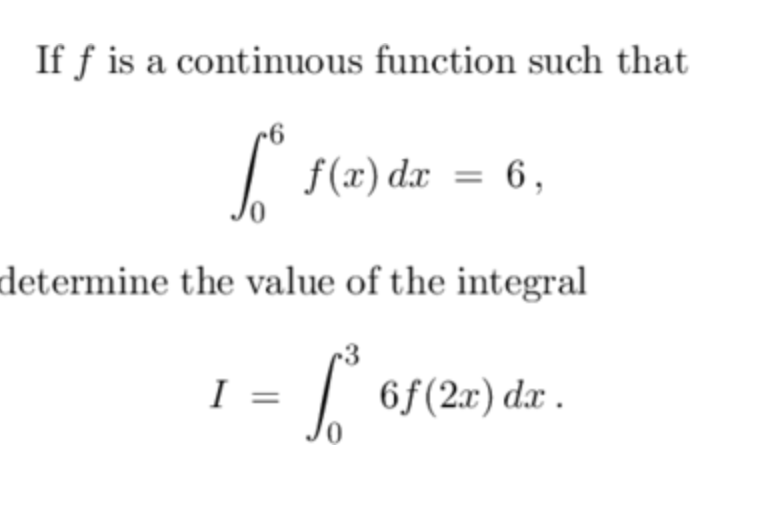 Solved If f is a continuous function such that r6 1° (= 6 | Chegg.com