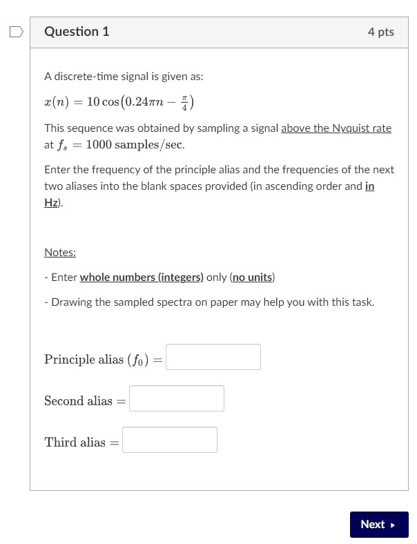 Solved A discrete-time signal is given as: | Chegg.com