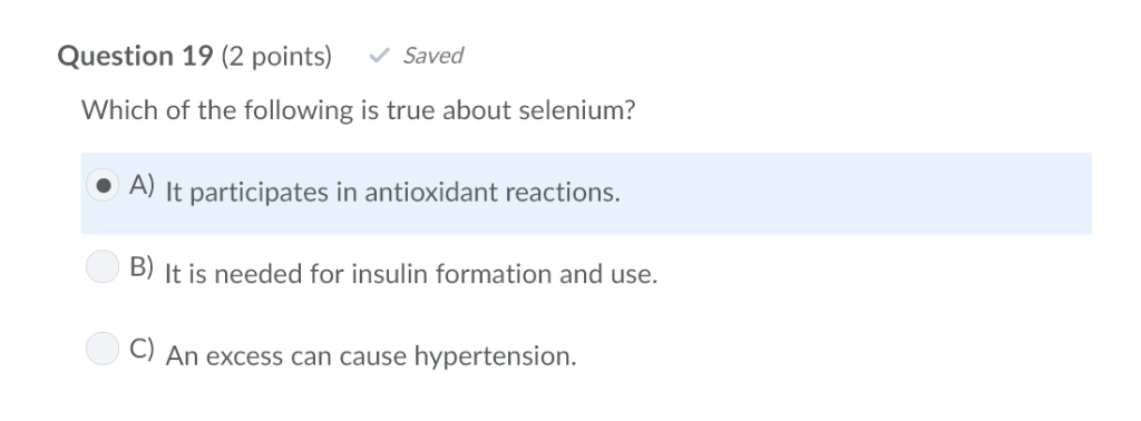 Solved Question 19 (2 points) Saved Which of the following | Chegg.com