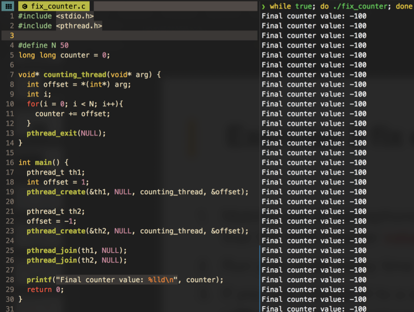 Solved - Making use of semaphore to fix the problem so that | Chegg.com