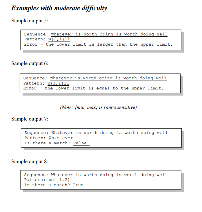 Solved Problem 2 - Pattern matching with a regular | Chegg.com