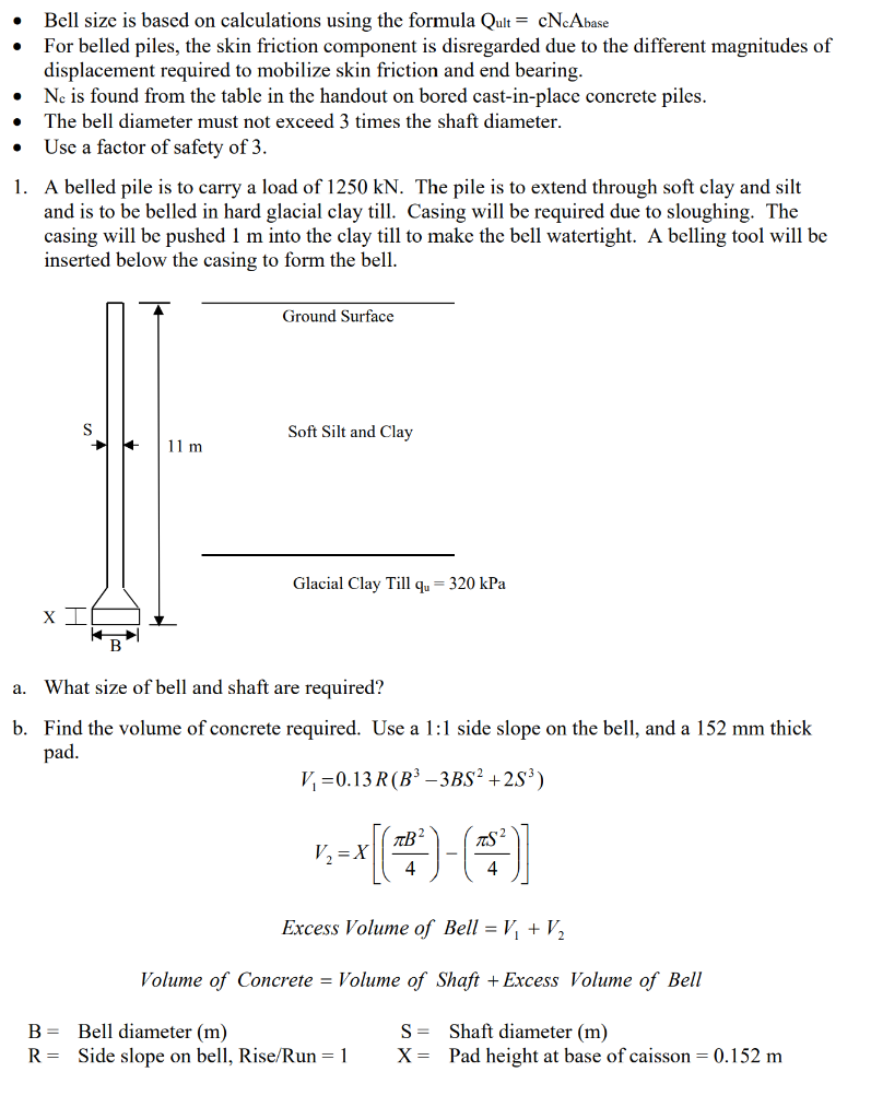 Solved - Bell size is based on calculations using the | Chegg.com