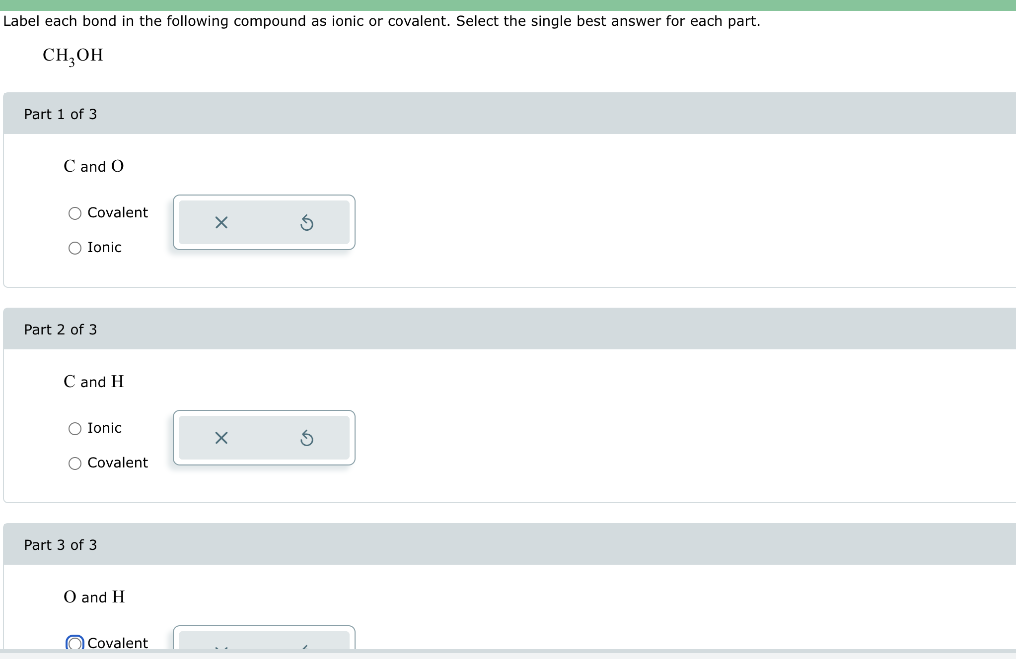 Solved Label each bond in the following compound as ionic or | Chegg.com