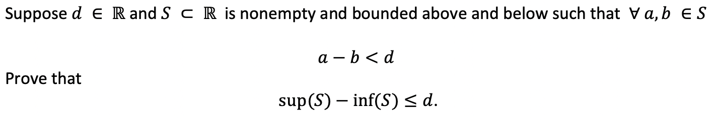 Solved Suppose d E R and S R is nonempty and bounded above | Chegg.com