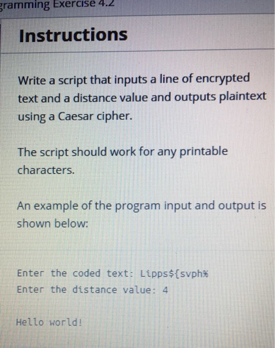 Solved ramming Exercise 4.2 Instructions Write a script that | Chegg.com Solved ramming Exercise 4.2 Instructions Write a script that | Chegg.com