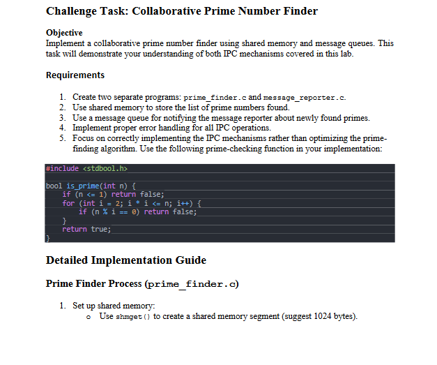 Solved Challenge Task: Collaborative Prime Number | Chegg.com