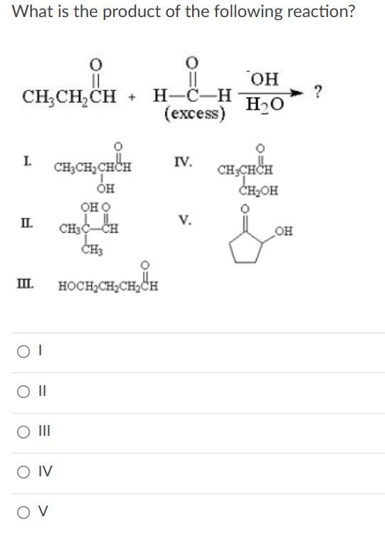 Solved What is the product of the following reaction | Chegg.com