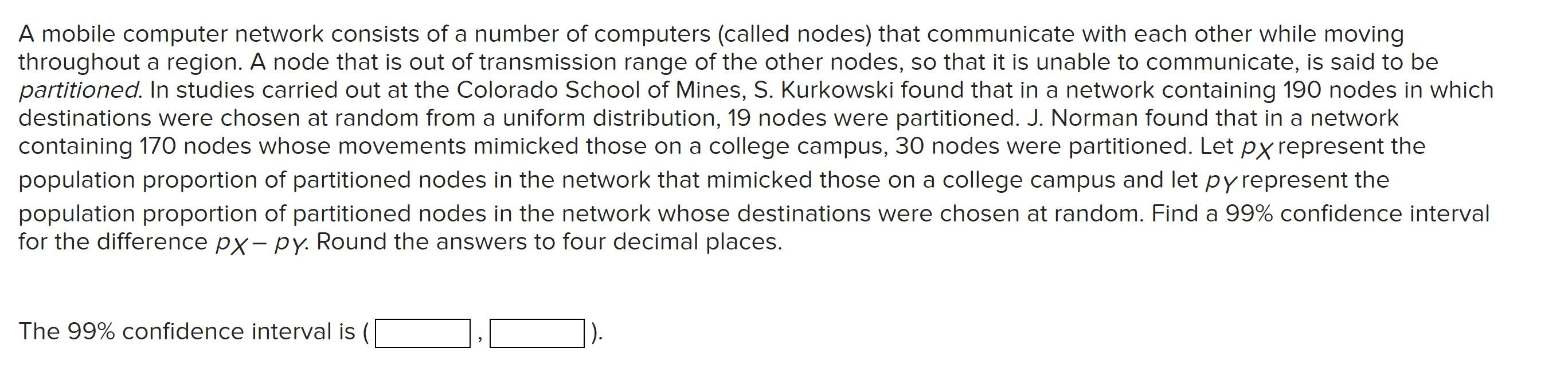 Solved A mobile computer network consists of a number of | Chegg.com