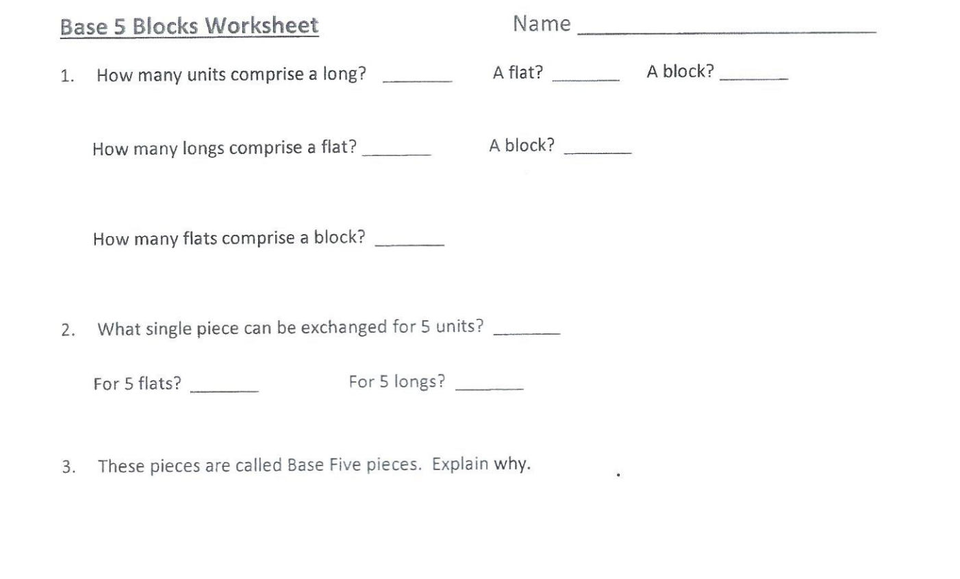Solved Base 5 Blocks Worksheet Name 1. How many units | Chegg.com