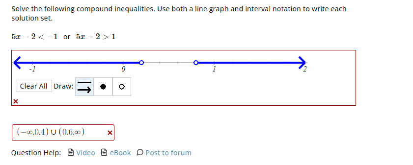 Solved Solve the following compound inequalities. Use both a | Chegg.com