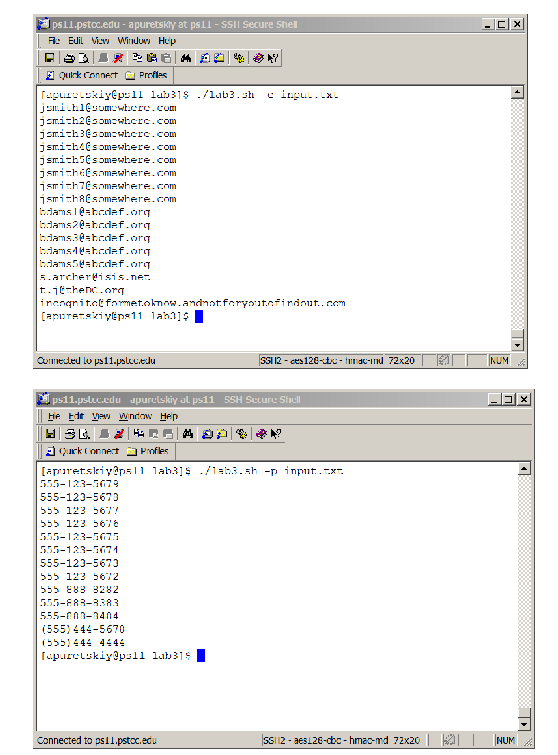 Please, do in SSH (Secure Shell Client). Lab 3 | Chegg.com