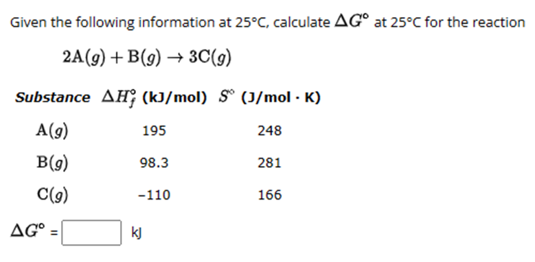 Solved Given the following information at 25∘C, calculate | Chegg.com