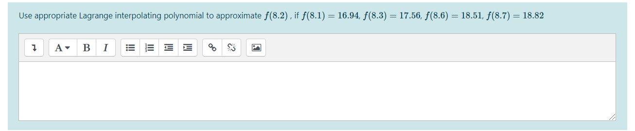Solved Use appropriate Lagrange interpolating polynomial to | Chegg.com