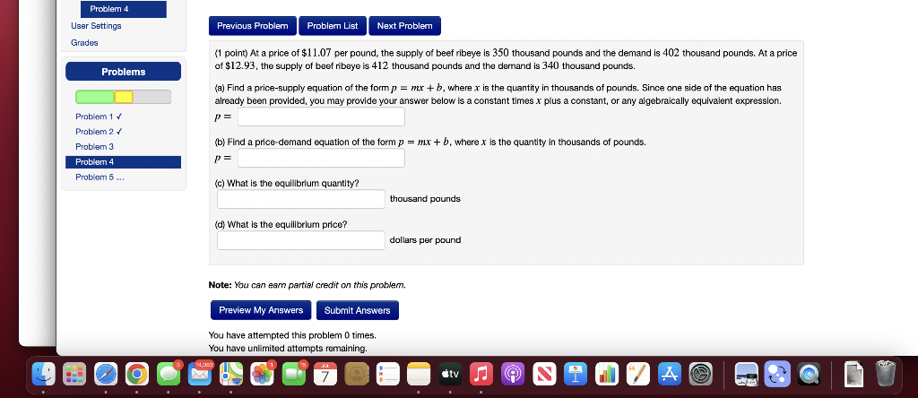 Solved Problem 4 User Settings Grades Problems Problem 1 | Chegg.com