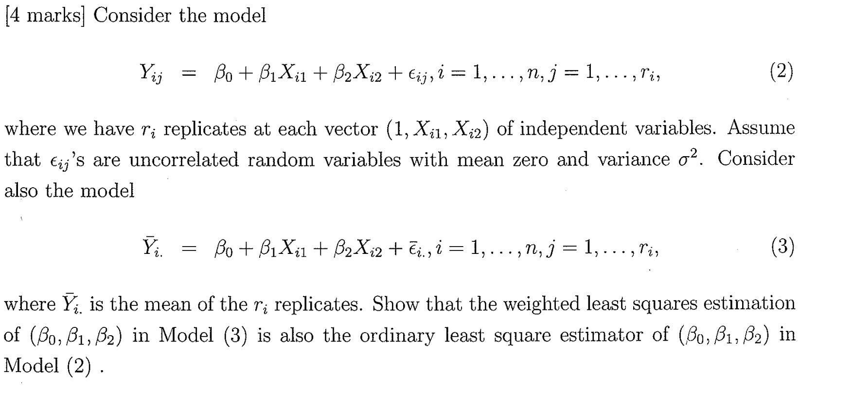 Solved [4 marks] Consider the model | Chegg.com