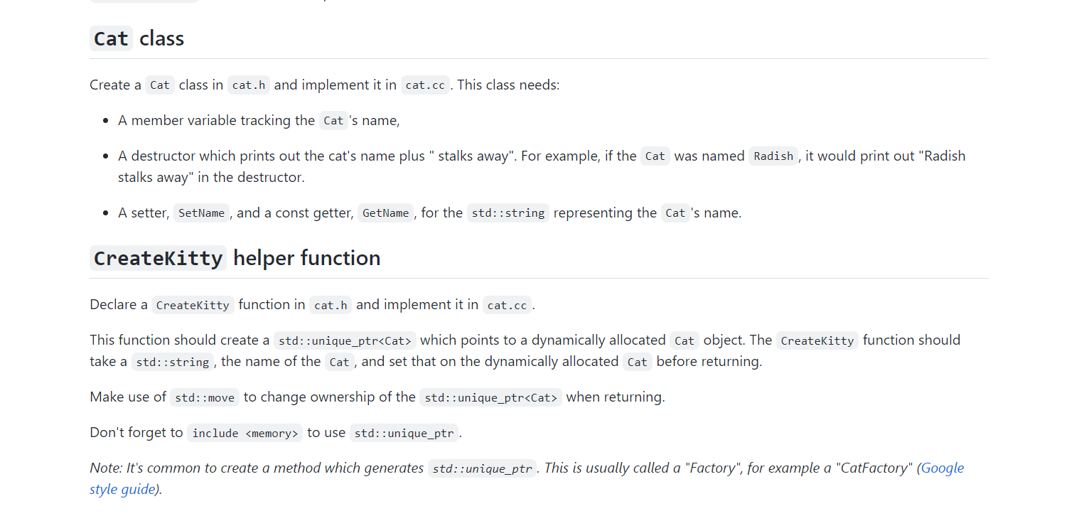 C++ program using std please A Cat class and a Human | Chegg.com