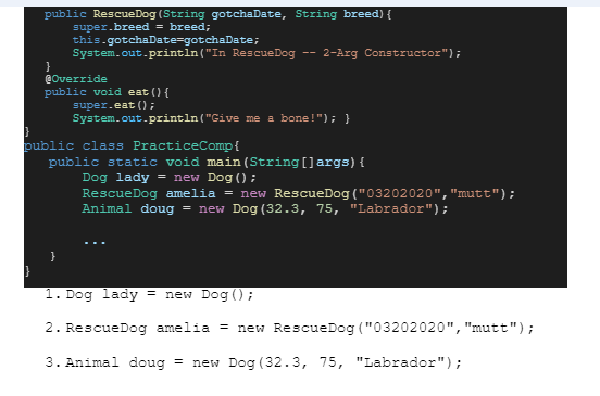 Solved Part 1: Constructor Chaining Imagine that the | Chegg.com