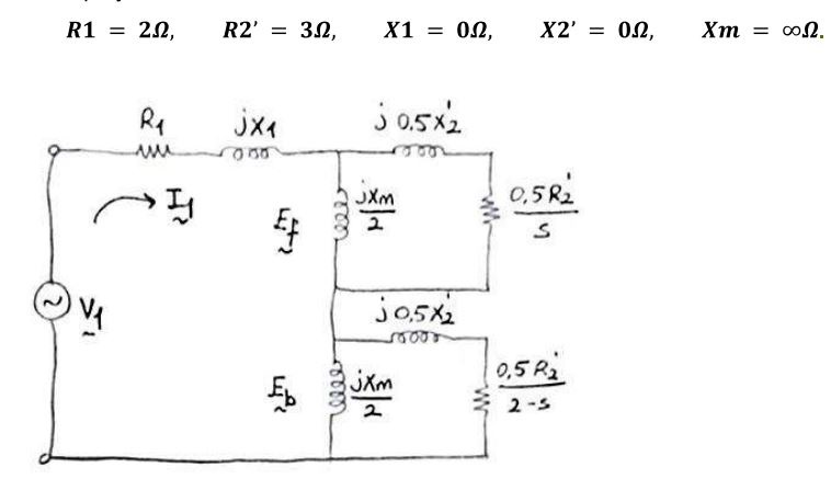 Solved The equivalent circuit parameters of a 3 horsepower, | Chegg.com
