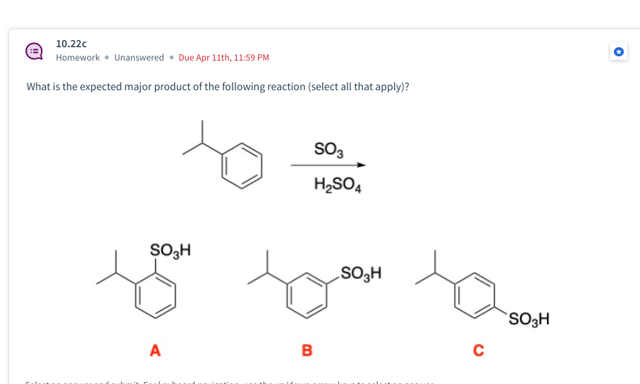 Solved What Is The Expected Major Product Of The Following