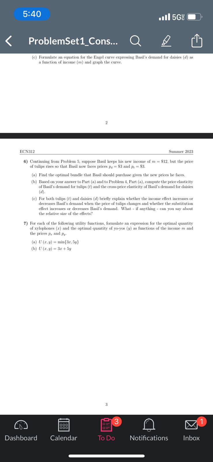Solved (c) Formulate an equation for the Engel curve | Chegg.com