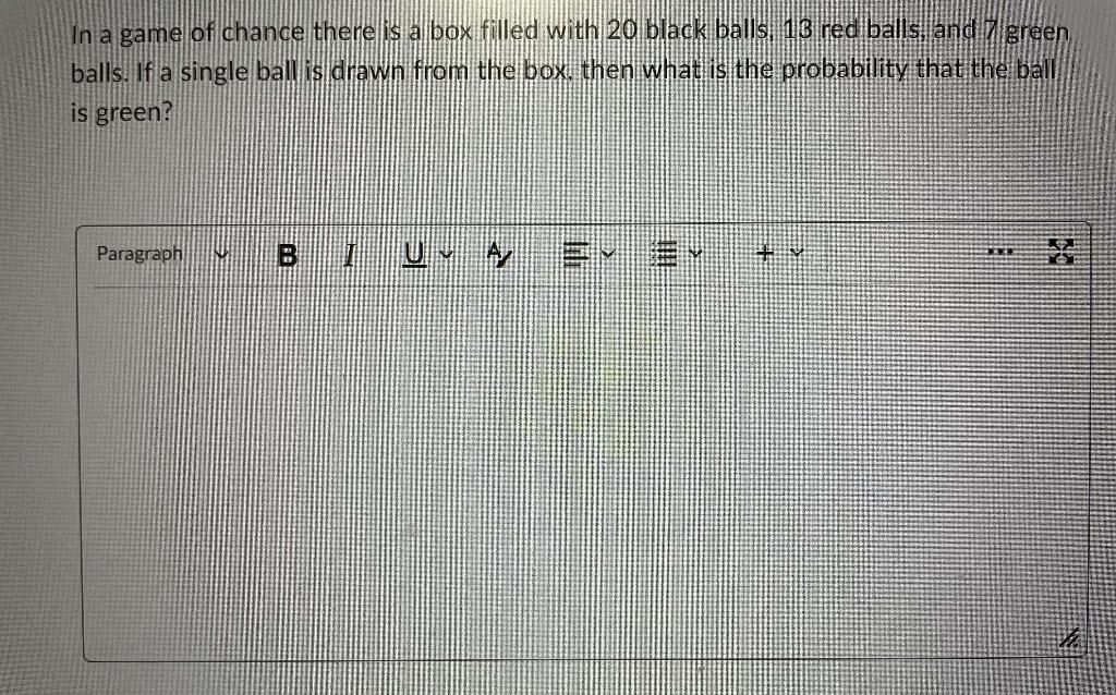 Solved In a game of chance there is a box filled with 20 | Chegg.com