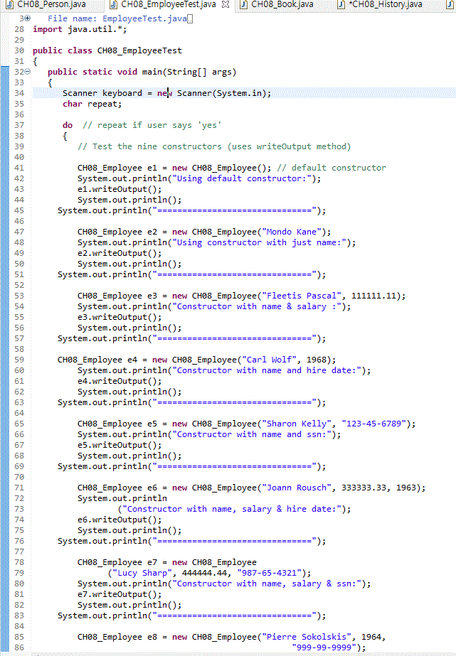 Solved There is Driver Program. Write CH08_Employee.java to | Chegg.com