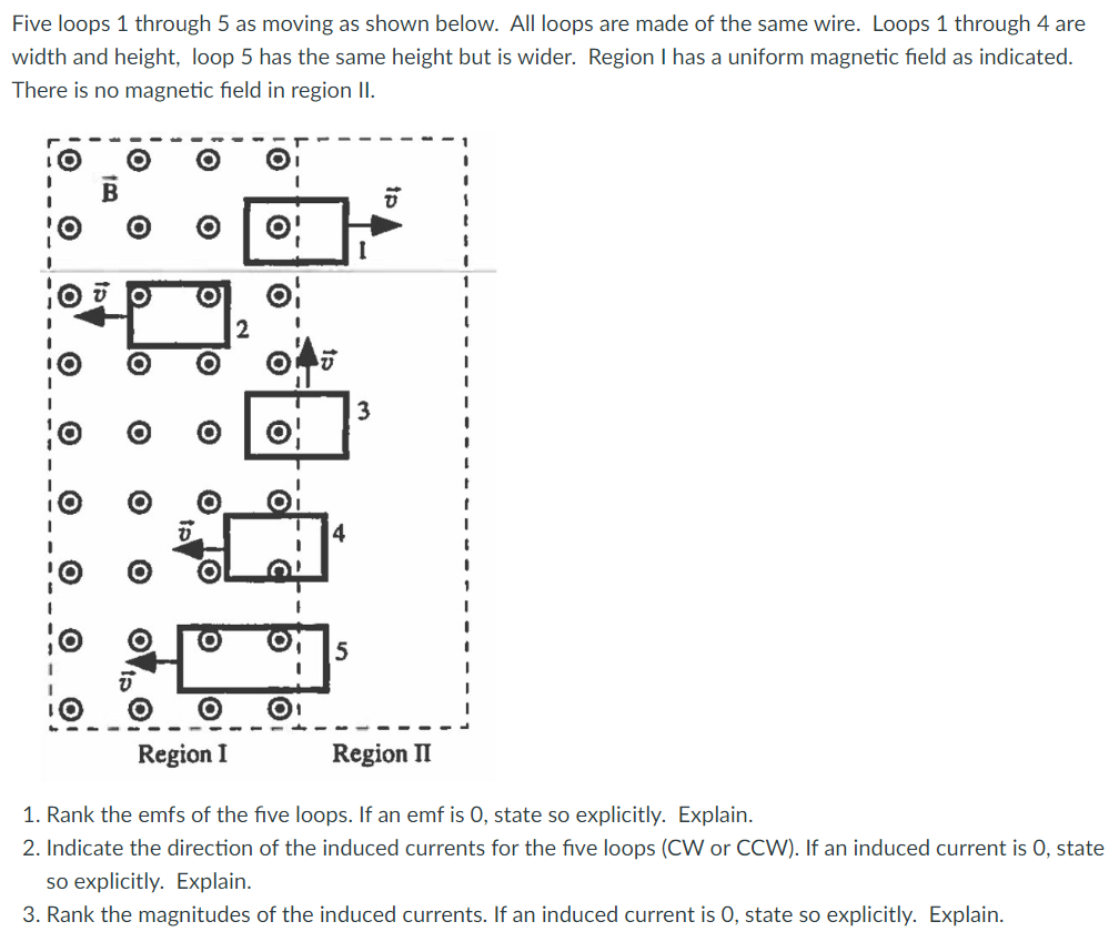 Solved Five loops 1 through 5 as moving as shown below. All | Chegg.com
