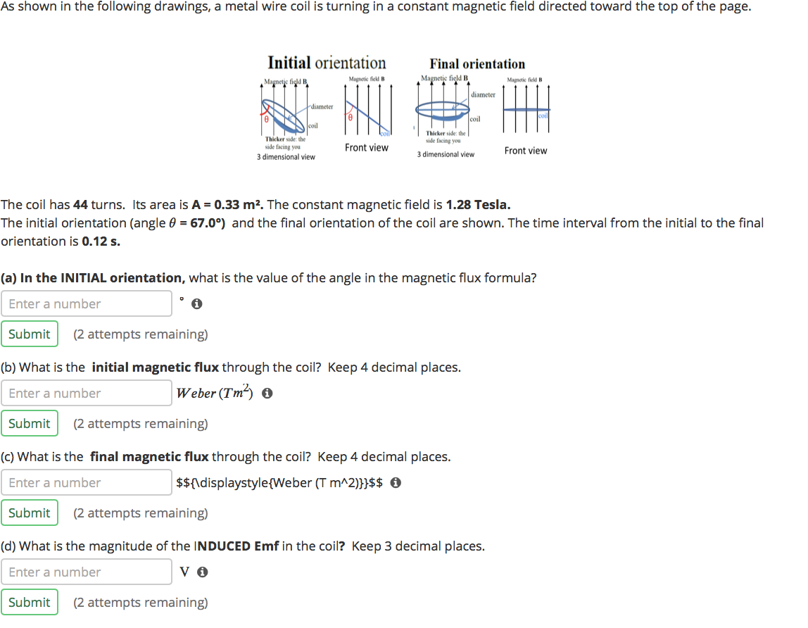 Solved As shown in the following drawings, a metal wire coil | Chegg.com