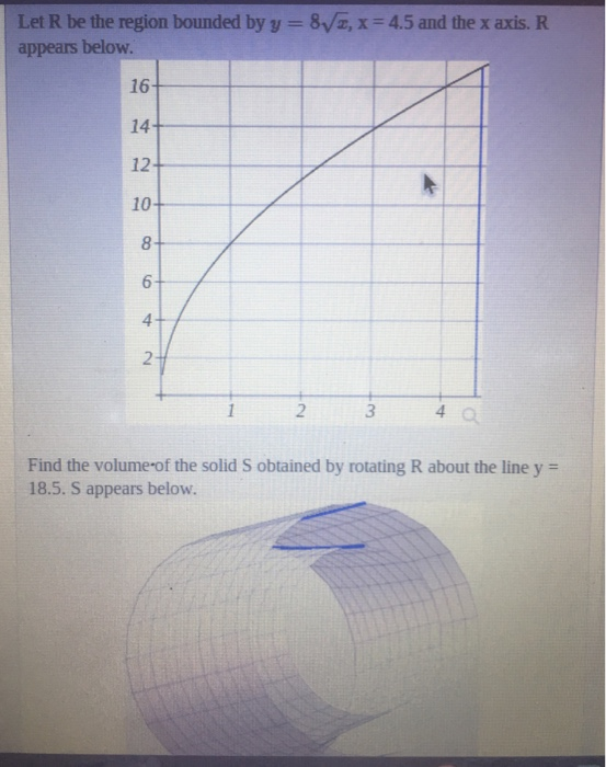 Solved Find the volume of the solid S obtained by rotating | Chegg.com