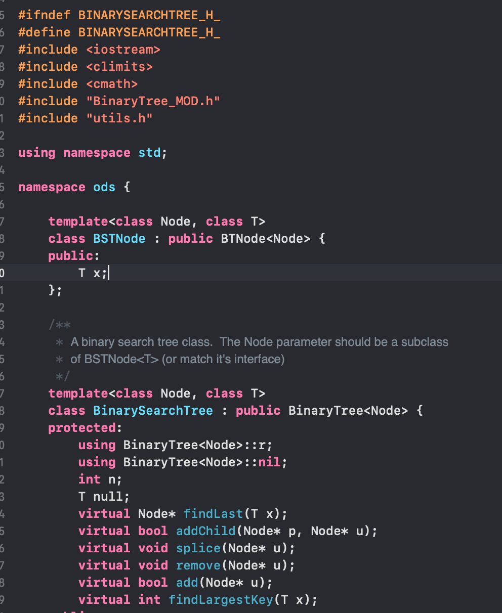 Solved 5 #ifndef BINARYSEARCHTREE_H_ Ó #define | Chegg.com