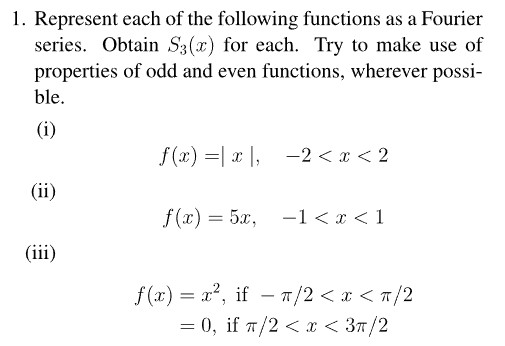 Solved Represent each of the following functions as a | Chegg.com