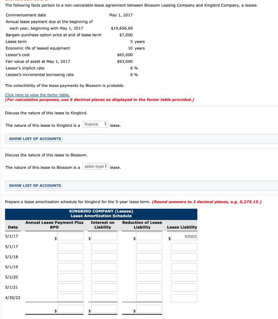 Solved The following facts pertain to a non-cancelable lease | Chegg.com
