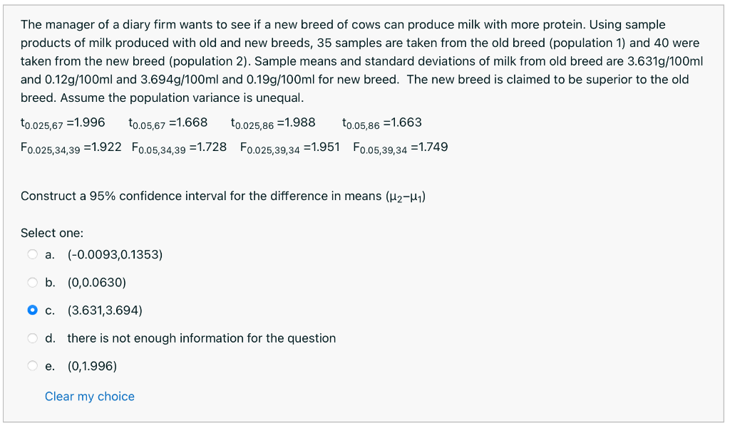Solved The manager of a diary firm wants to see if a new | Chegg.com
